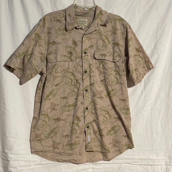 Cabela's | Shirts | Cabelas Fish Shirt Mens Medium Short Sleeve Button ...